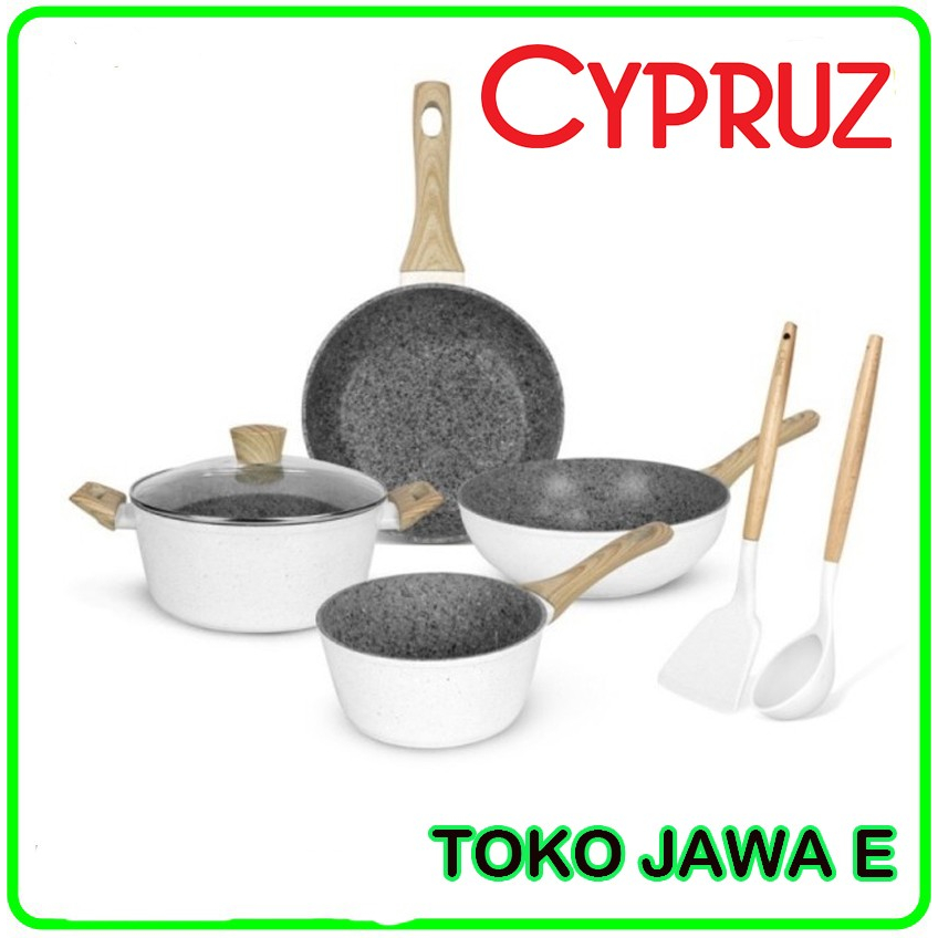 Jual PANCI SET CYPRUZ PI 0913 Complete Set White Granite 7 Pcs | Shopee ...