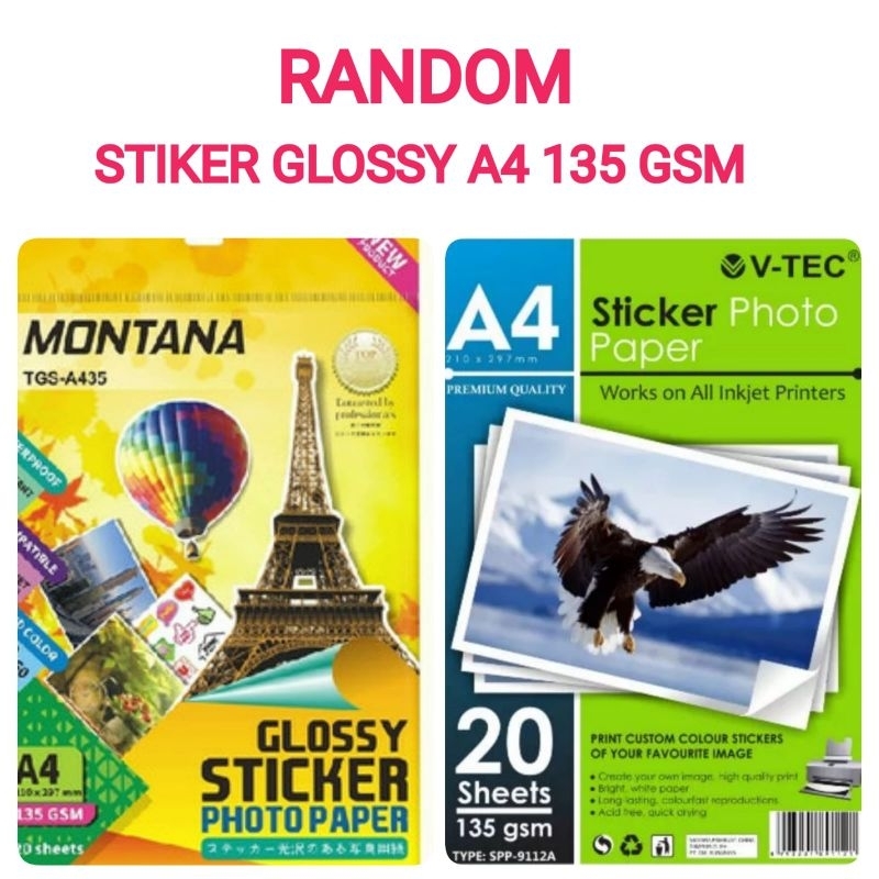 Jual Stiker Foto A4 135 Gsm Sticker Photo | Shopee Indonesia