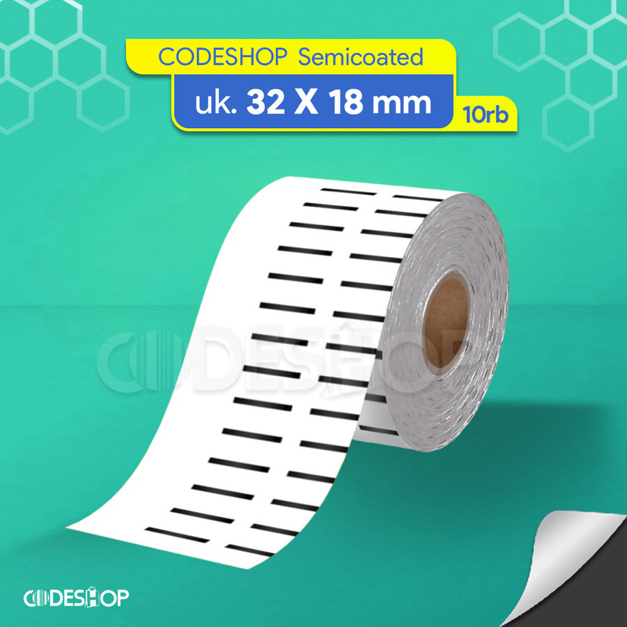Jual Label Semicoated Ukuran 32 x 18 mm Blackmark | Shopee Indonesia