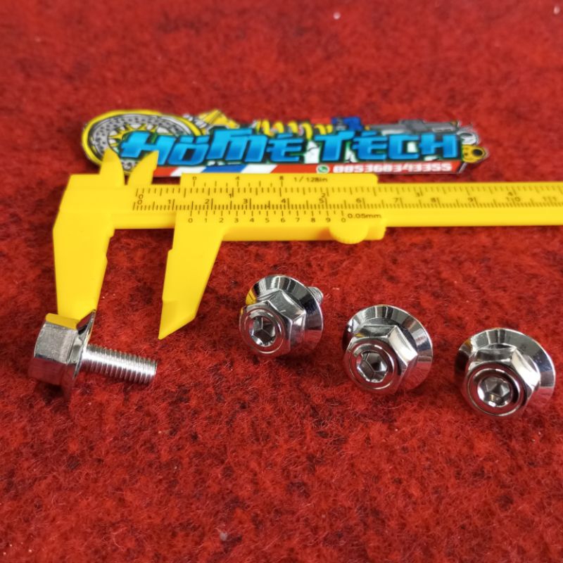Jual baut probolt 2 kunci stainless 6x15 big head drat 10 panjang 1,5cm probolt 2 kunci | Shopee ...
