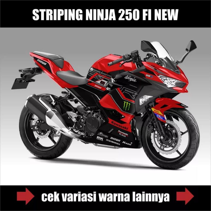 Jual STIKER STRIPING BODY VARIASI MOTOR KAWASAKI NINJA 250 FI NEW ...