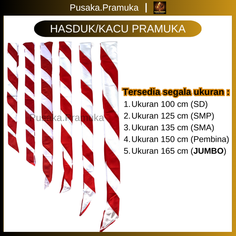 Jual Hasduk/Kacu Pramuka Merah Putih Bahan Katun Halus dan Lembut Untuk ...
