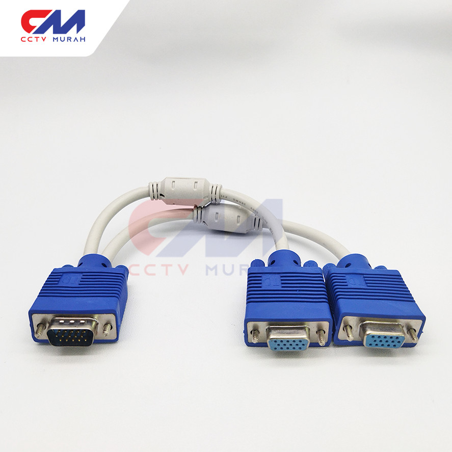 Jual KABEL VGA 1 MALE - 2 FEMALE || KABEL VGA SPLITTER | Shopee Indonesia