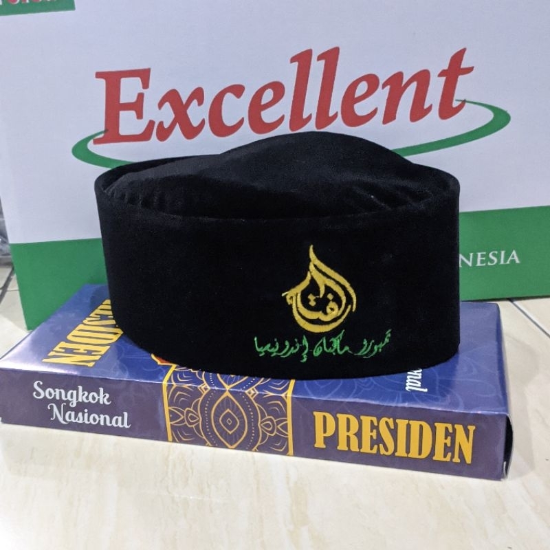 Jual Songkok susun datar Alfatah logo temboro / songkok nasional Al ...