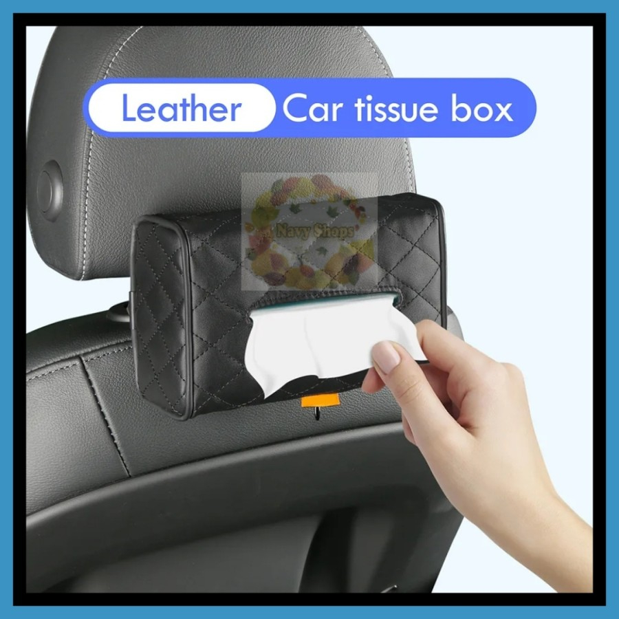Jual Tempat Tissue Mobil Kulit 3in1 Headrest Armrest Visor Premium ...