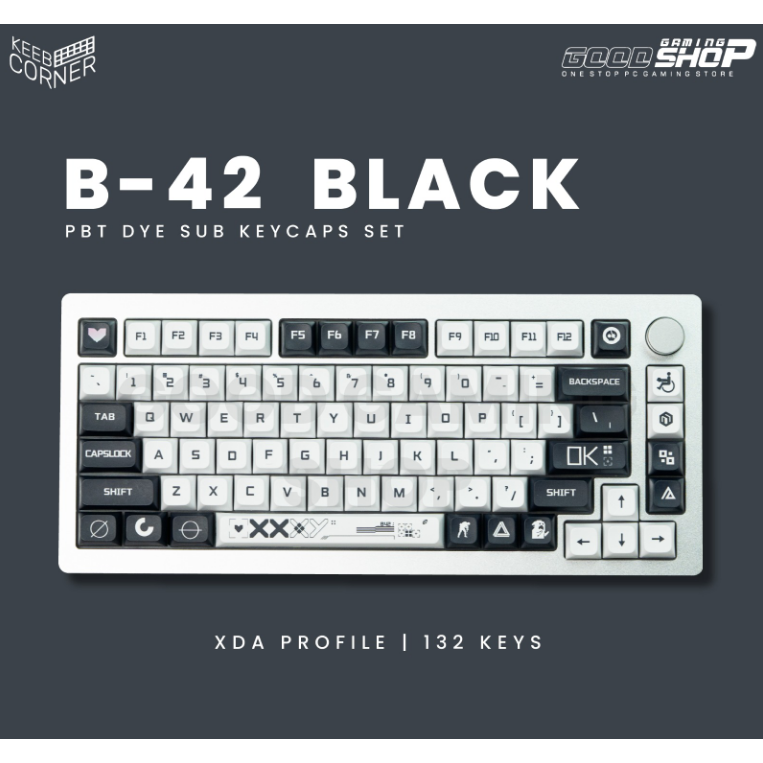 Jual KC Keycaps B42 Black XDA 132 Keys 1 orang menyukai barang ini ...