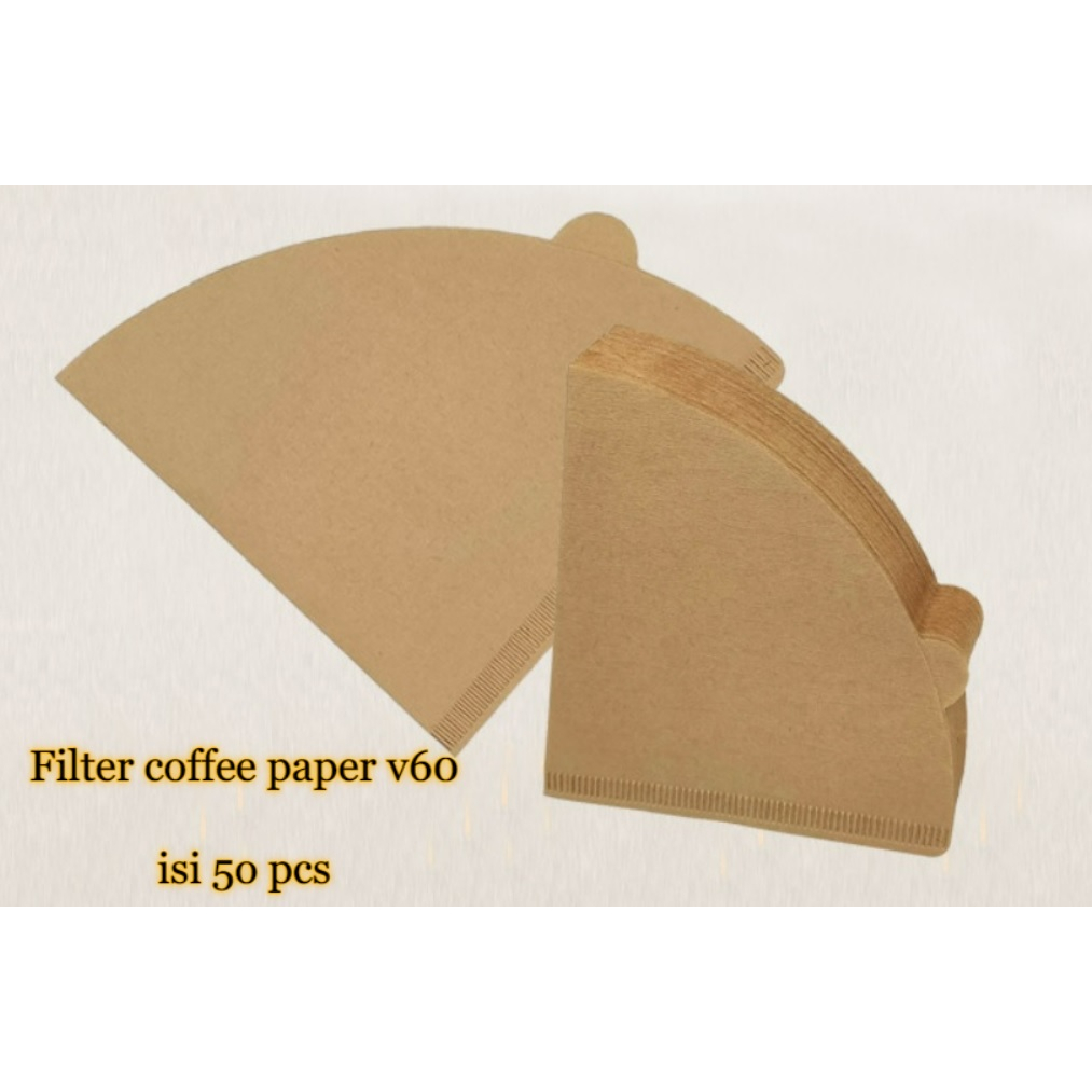 Jual 50 Pcs Filter Coffee Paper V60 / kertas filter penyaring kopi ...