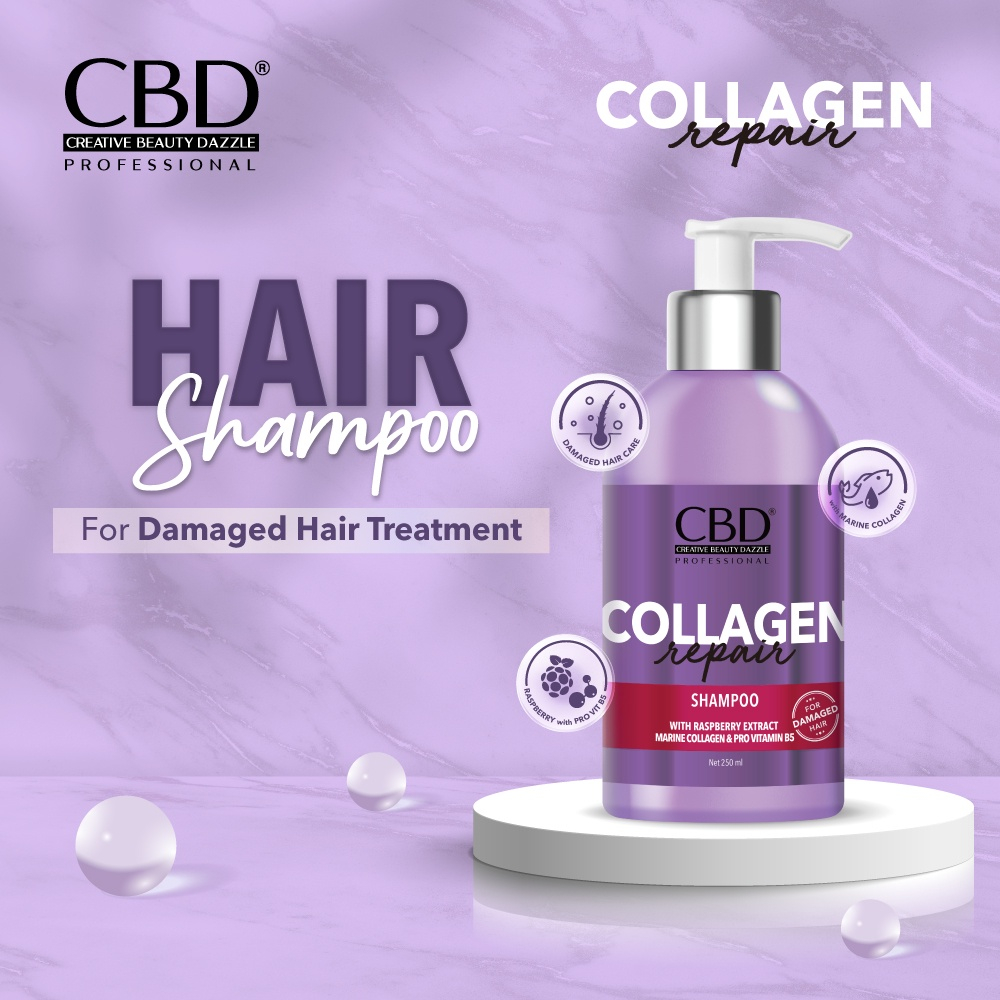 Jual CBD Collagen Repair Series Shampoo Conditioner Perawatan Untuk ...
