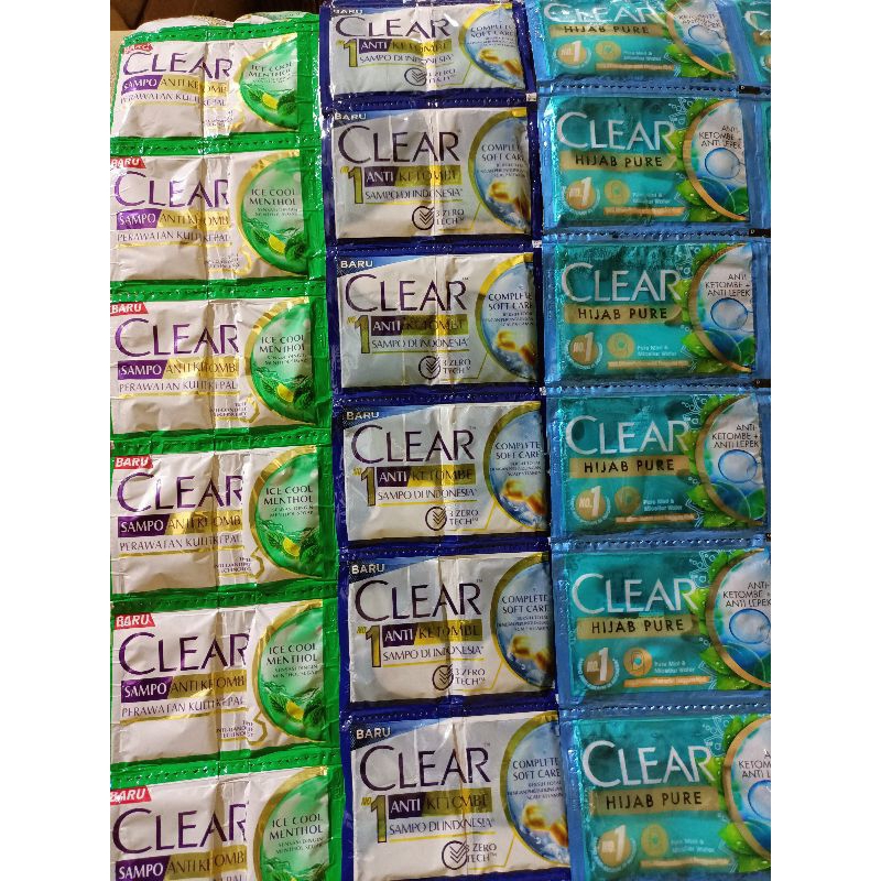 Jual SHAMPO CLEAR SACHET 1000an.24x9 ml ( 2 lusin) | Shopee Indonesia
