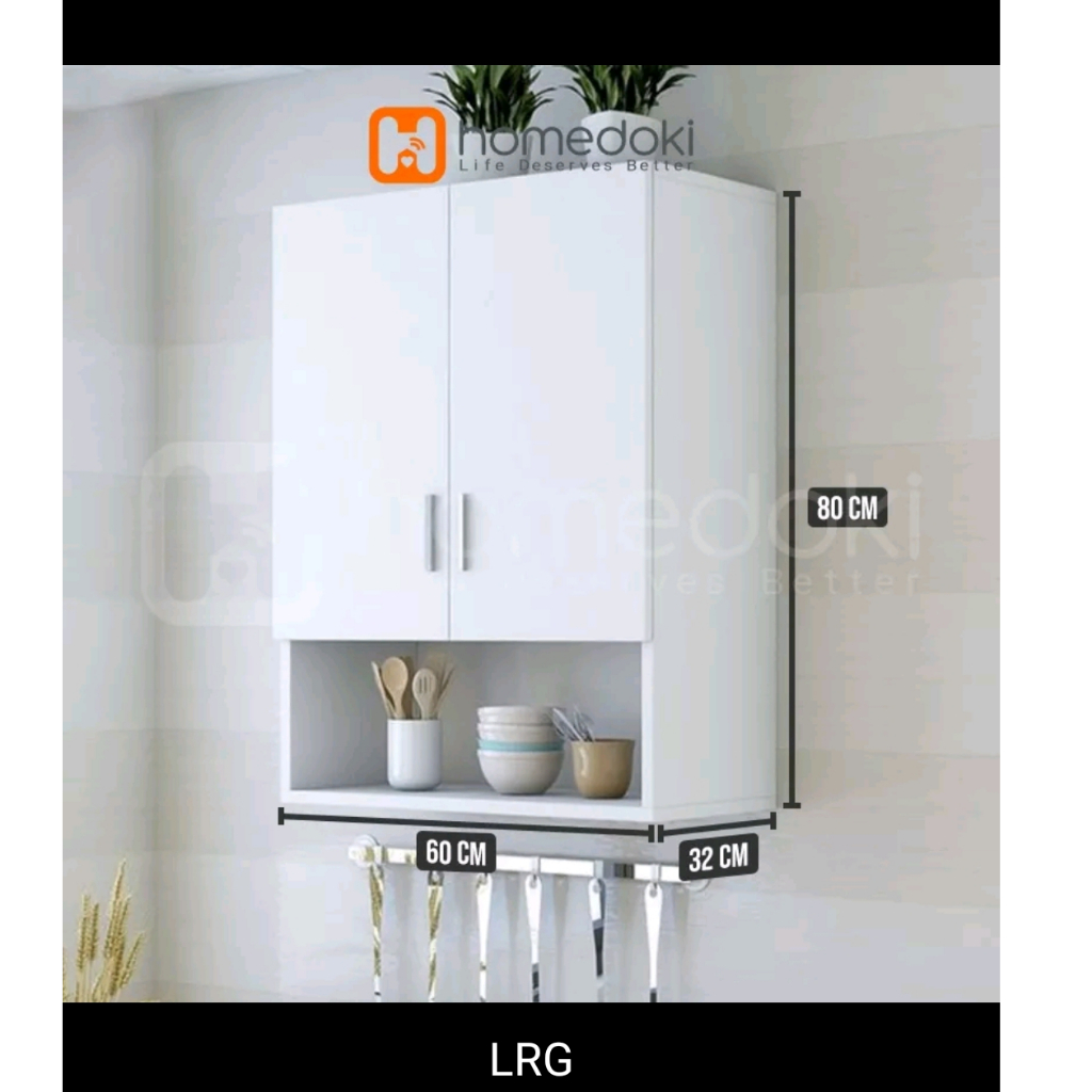 Jual Lemari Dinding Dapur / Kitchen Set 2 Pintu Minimalis / Rak Atas ...