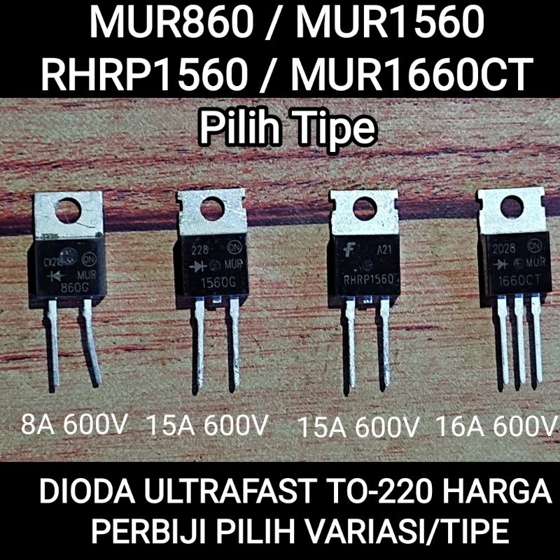 Jual DIODA MUR860 / MUR1560 / RHRP1560 / MUR1660 | MUR1560G MUR860G ...