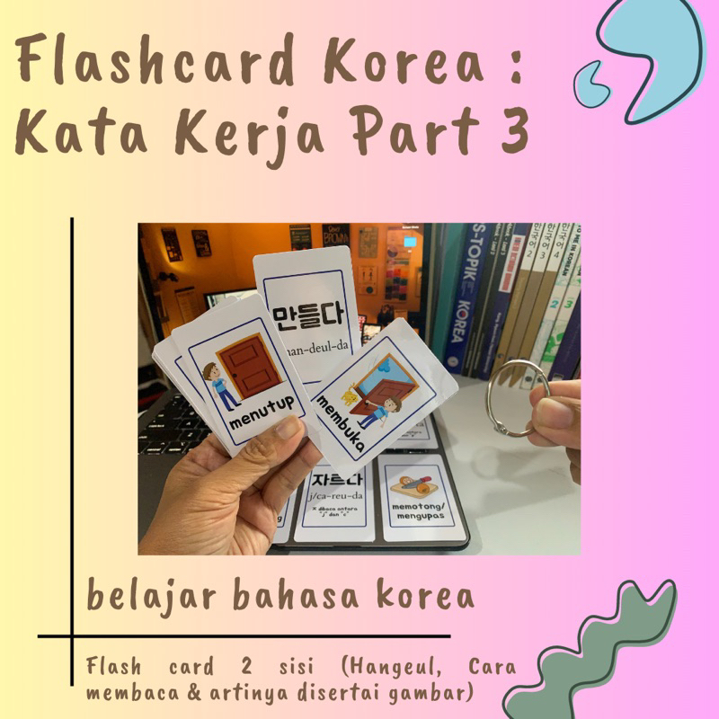 Jual Flash Card Kata Kerja Bahasa Korea Part 3 | Shopee Indonesia