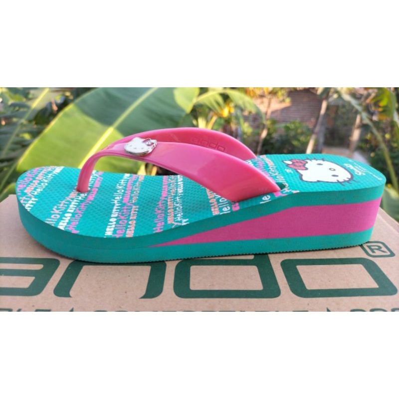 Jual SANDAL ANDO HAK TINGGI WANITA WADGES JEPIT ANDO ORIGINAL 100% ...