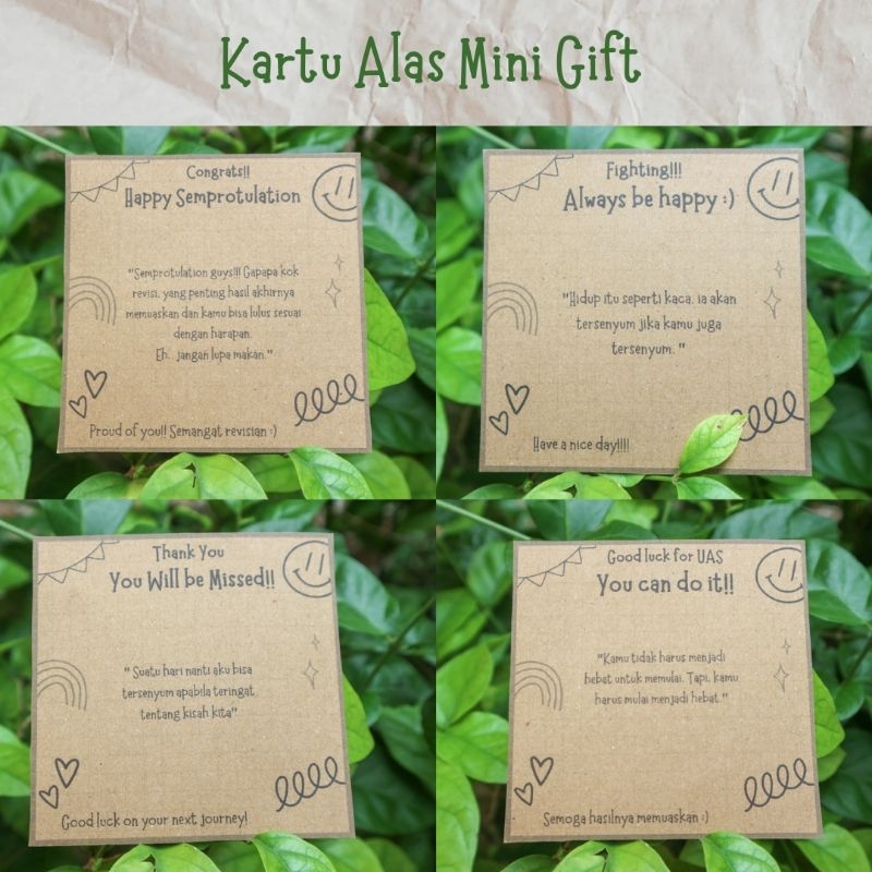Jual KARTU ALAS MINI GIFT TEBAL AESTHETIC LUCU KEKINIAN BISA KUSTOM ...