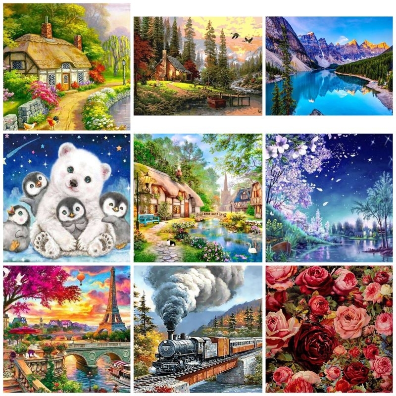 Jual Canvas Paint By Number Kit Digital Painting DIY Painting By ...
