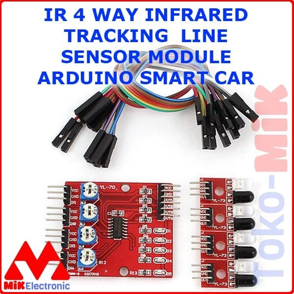Jual IR 4 WAY INFRARED TRACKING LINE SENSOR MODULE ARDUINO SMART CAR ...