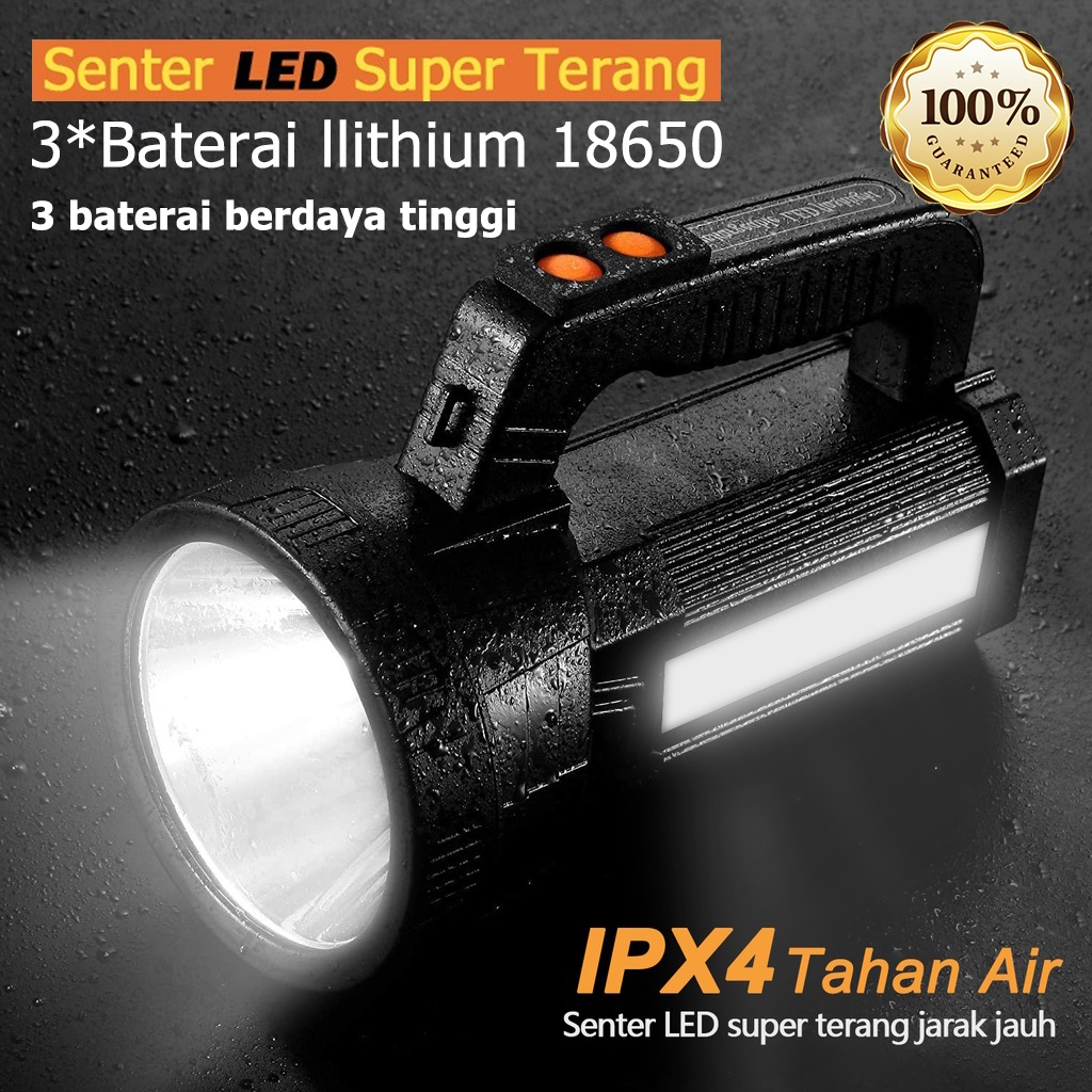 Jual Senter terang jarak jauh Senter LED Super Terang IPX4 Tahan Air ...