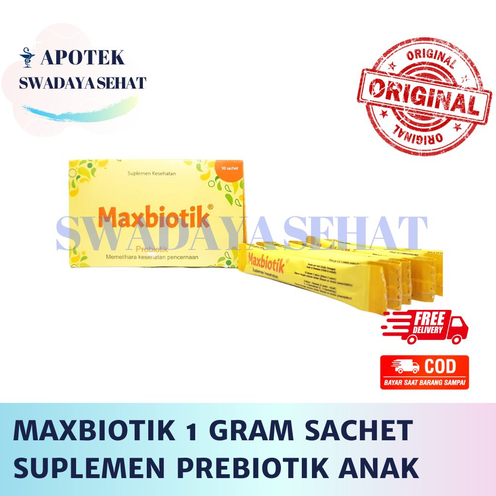 Jual MAXBIOTIK 1 Gram SACHET Suplemen Anak Bayi Diare Pencernaan ...