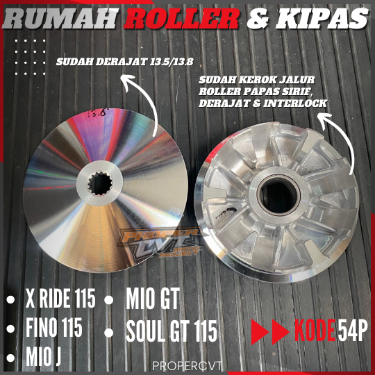Jual PULLEY MIO J PULLEY YAMAHA XRIDE RUMAH ROLLER RACING MIO J RACING ...