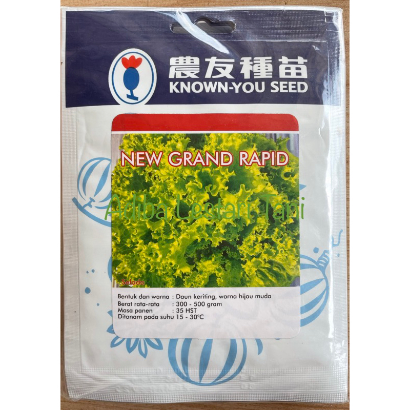 Jual Benih Selada New Grand Rapids 10 gram - Cap Known-you Seed | Shopee Indonesia