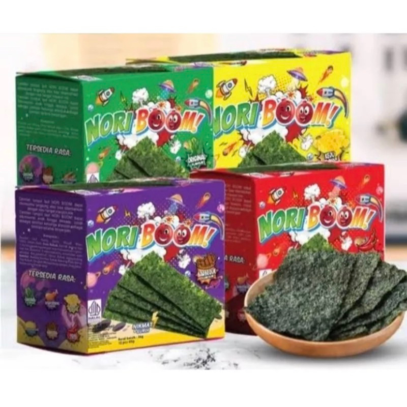 Jual (RANDOM) Nori Boom (1 Box Isi 12 Pcs) / Nori Seaweed Snack ...