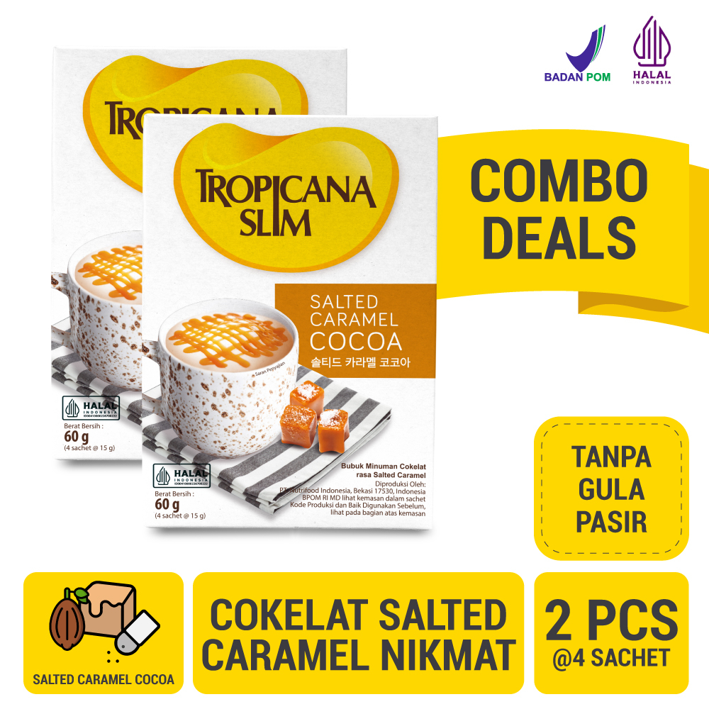Jual Twin Pack - Tropicana Slim Salted Caramel Cocoa (4 Sch) | Shopee ...