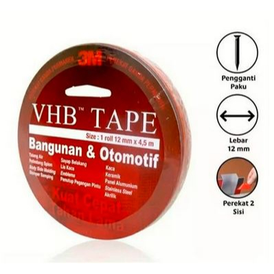 Jual Double Tape 3M VHB original isolasi rumah mobil 20mm 12mm x 4.5 ...