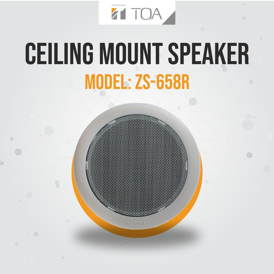 Jual speaker TOA ZS-658R Ceiling Mount Speakers 6watt 6 watt 6w model ...