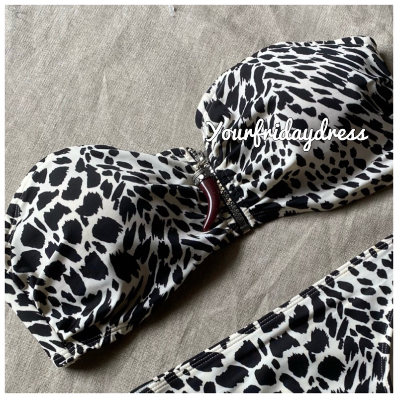 Jual Leopard bikini bra by hnm bh celana renang wanita animal print ...