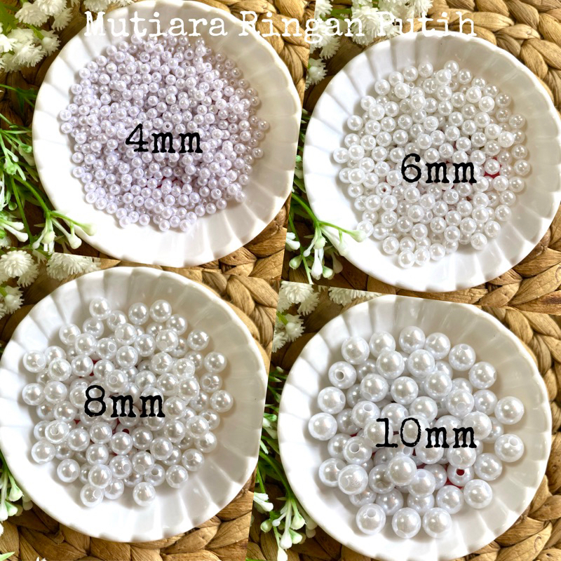 Jual 20gram/ Mutiara Ringan Putih/ Manik Mutiara Putih | Shopee Indonesia
