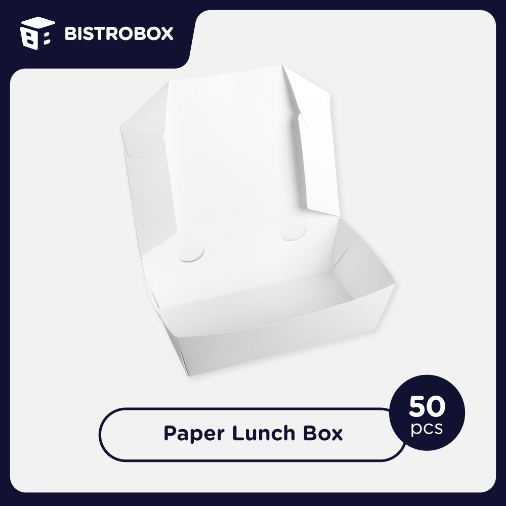 Jual Bistrobox Paper Lunch Box-Ivory - pack(50) | Shopee Indonesia