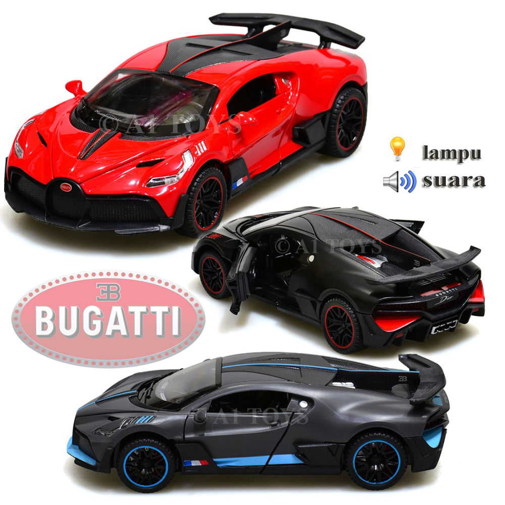 Jual Miniatur diecast mobil Bugatti Divo merah 14 cm 1:32 | Shopee ...
