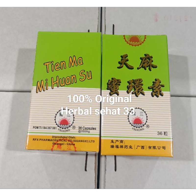 Jual TIEN MA MI HUAN SU ORIGINAL 100% (OBAT SAKIT KEPALA DAN VERTIGO ...