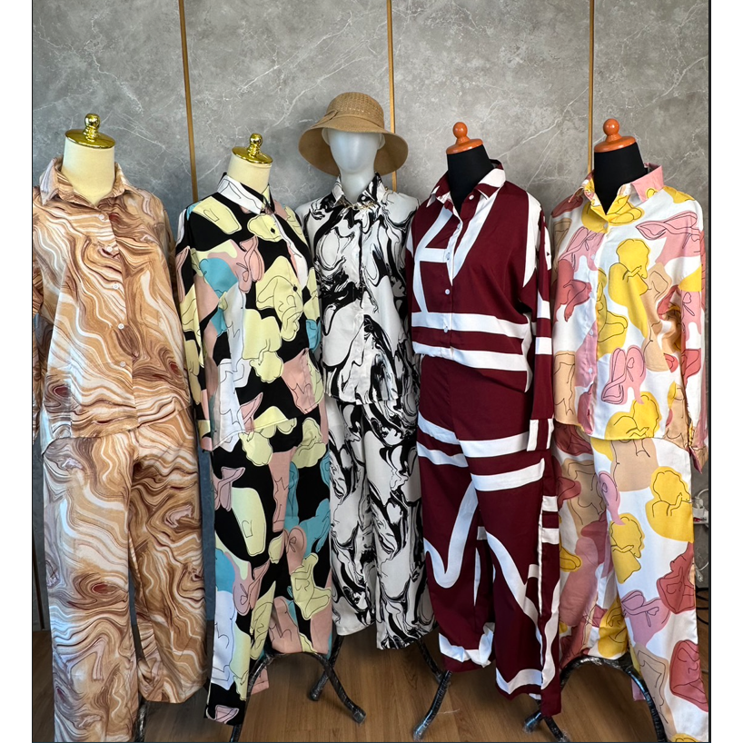 Jual ONE SET WANITA / ONE SET SIFON / ONE SET KEKINIAN MODEL ABSTRAK ...