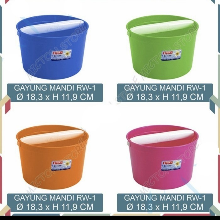 Jual Gayung Air Bulat Gagang Tengah / cedok air 1,6 liter Lion Star RW ...