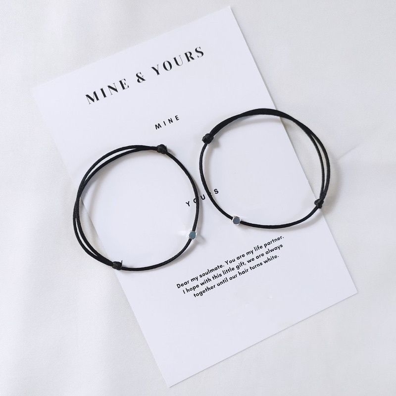 Jual GELANG Couple Simpel PREMIUM | Gelang Couple Hitam Aesthetic ...