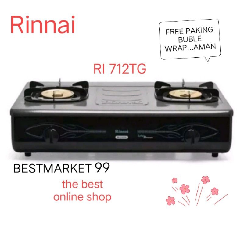 Jual PROMO RINNAI RI 712TG KOMPOR RINNAI 2 TUNGKU API TURBO | Shopee ...