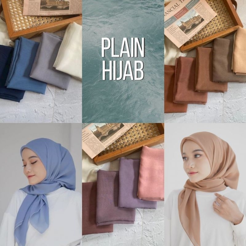 Jual PLAIN HIJAB PREMIUM HIJAB - Polycotton premium Everly | Shopee ...