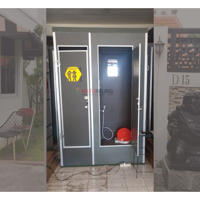 Jual Toilet Portable Proyek Kamar Mandi Umum Spesialist PVC Couple Grey ...