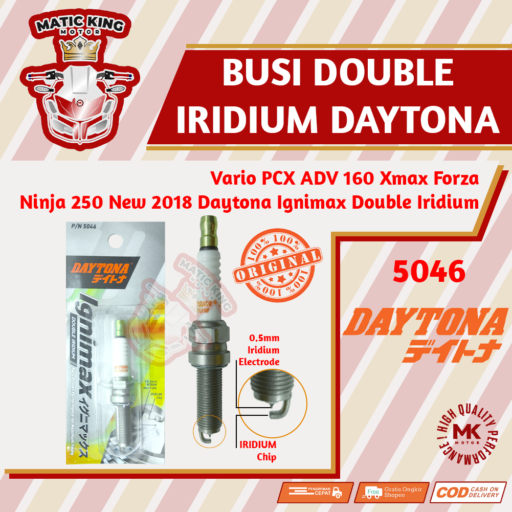 Jual Daytona Busi Racing Double Iridium Kawasaki Ninja 250 2018 Honda PCX ADV New 160 ABS CBS ...
