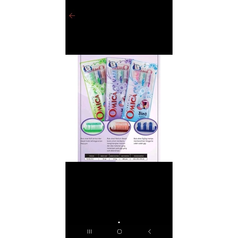 Jual Omica Sikat Gigi 3 in 1 ( isi 3 pcs ) | Shopee Indonesia