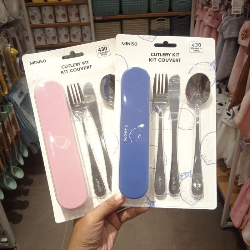 Jual MINISO FRUIT SERIES CUTLERY KIT / SET SENDOK GARPU PISAU | Shopee ...