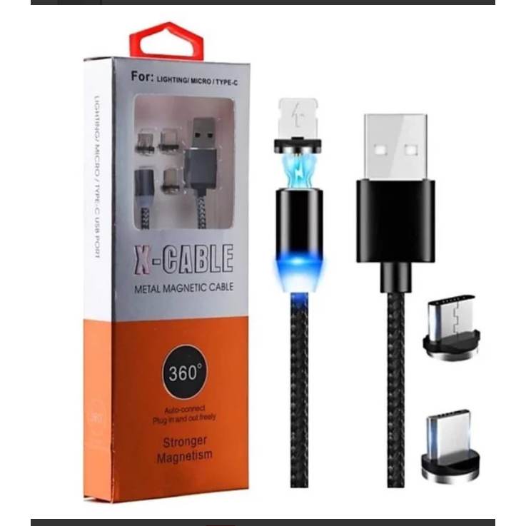 Jual kabel usb magnet universal semua tipe / kabel cas 3 ini 1 | Shopee ...