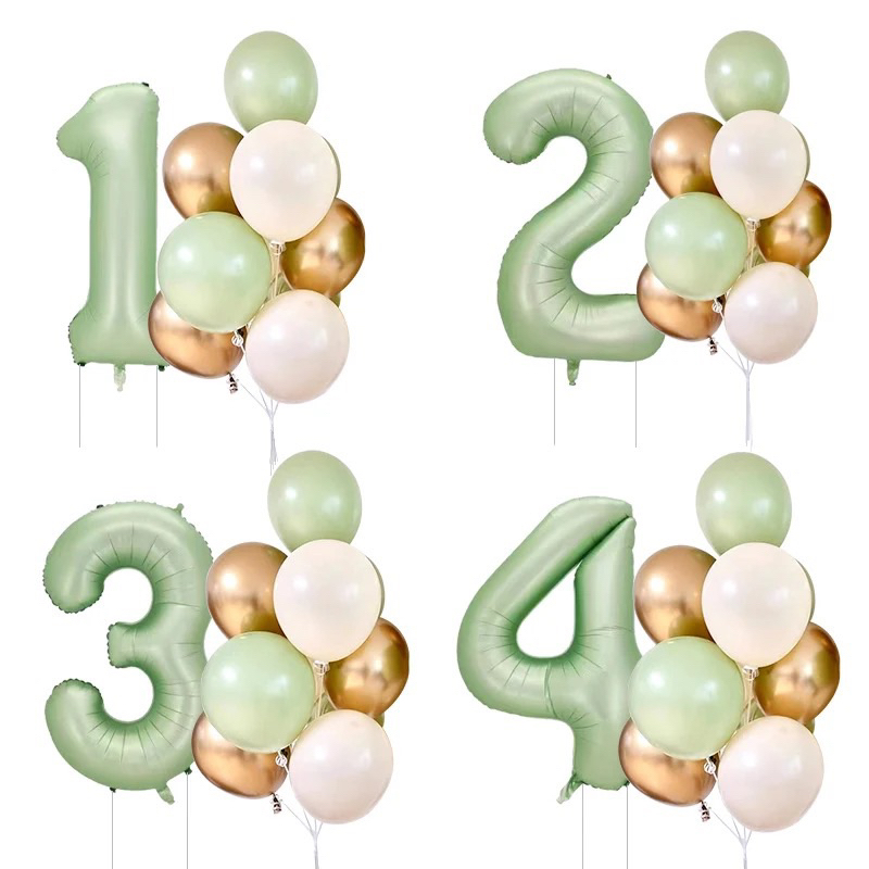 Jual PAKET BALON ANGKA JUMBO SAGE 100cm | Shopee Indonesia