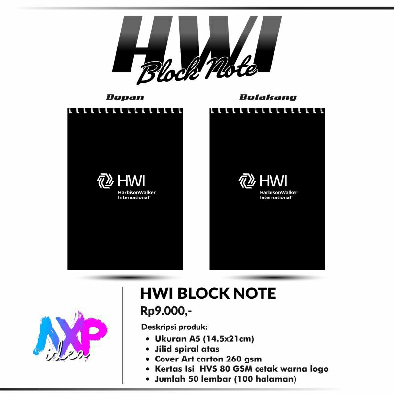 Jual Block note spiral custom full black | Shopee Indonesia