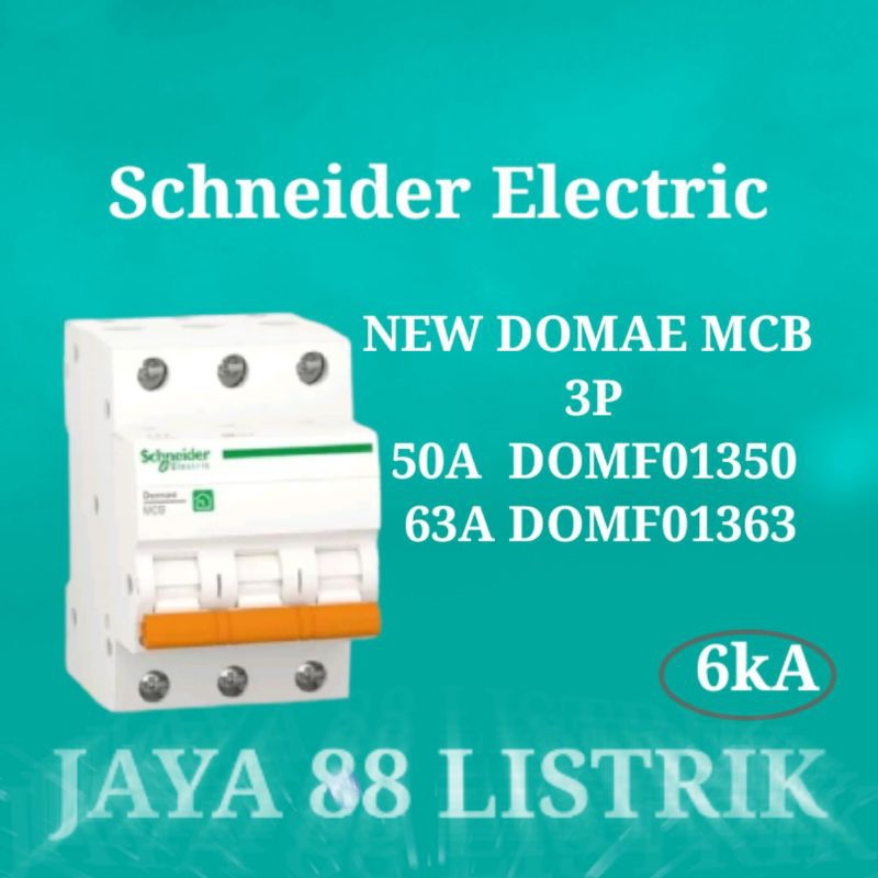 Jual Schneider Electric NEW DOMAE MCB 50A 3P - DOMF01350-Schneider ...