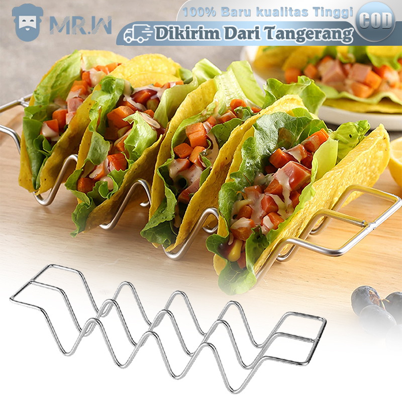 Jual Stand Taco 304 Stainless Taco Holder 4 Kisi Taco Shell Rak Stand ...
