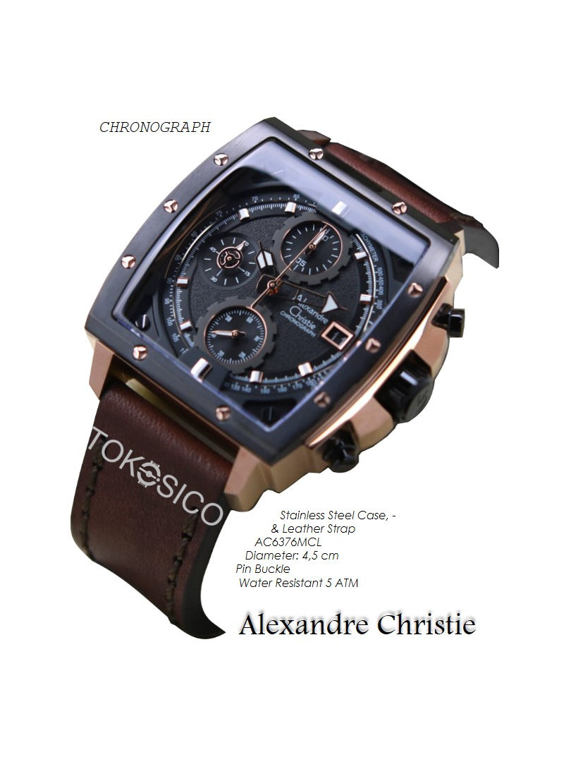 Jual JAM ALEXANDER CHRISTIE PRIA ORIGINAL MODEL KOTAK SPORTY AC 6376 ...