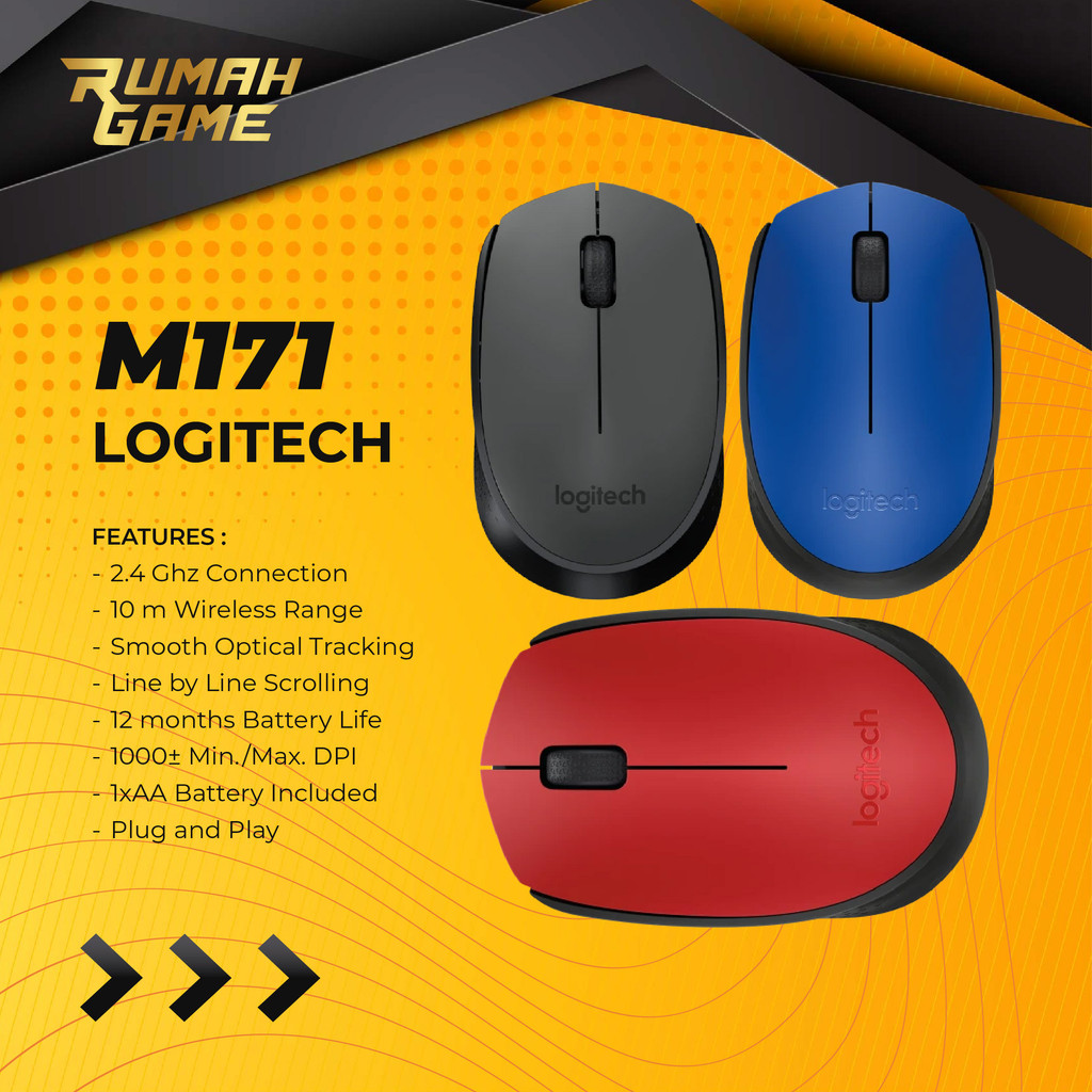 Jual Logitech Wireless Mouse M171(Original) | Shopee Indonesia