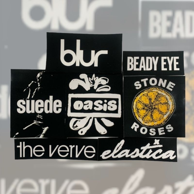 Jual Sticker Pack Band Britpop (Oasis, BLUR, Beady Eye, Suede, Stone ...